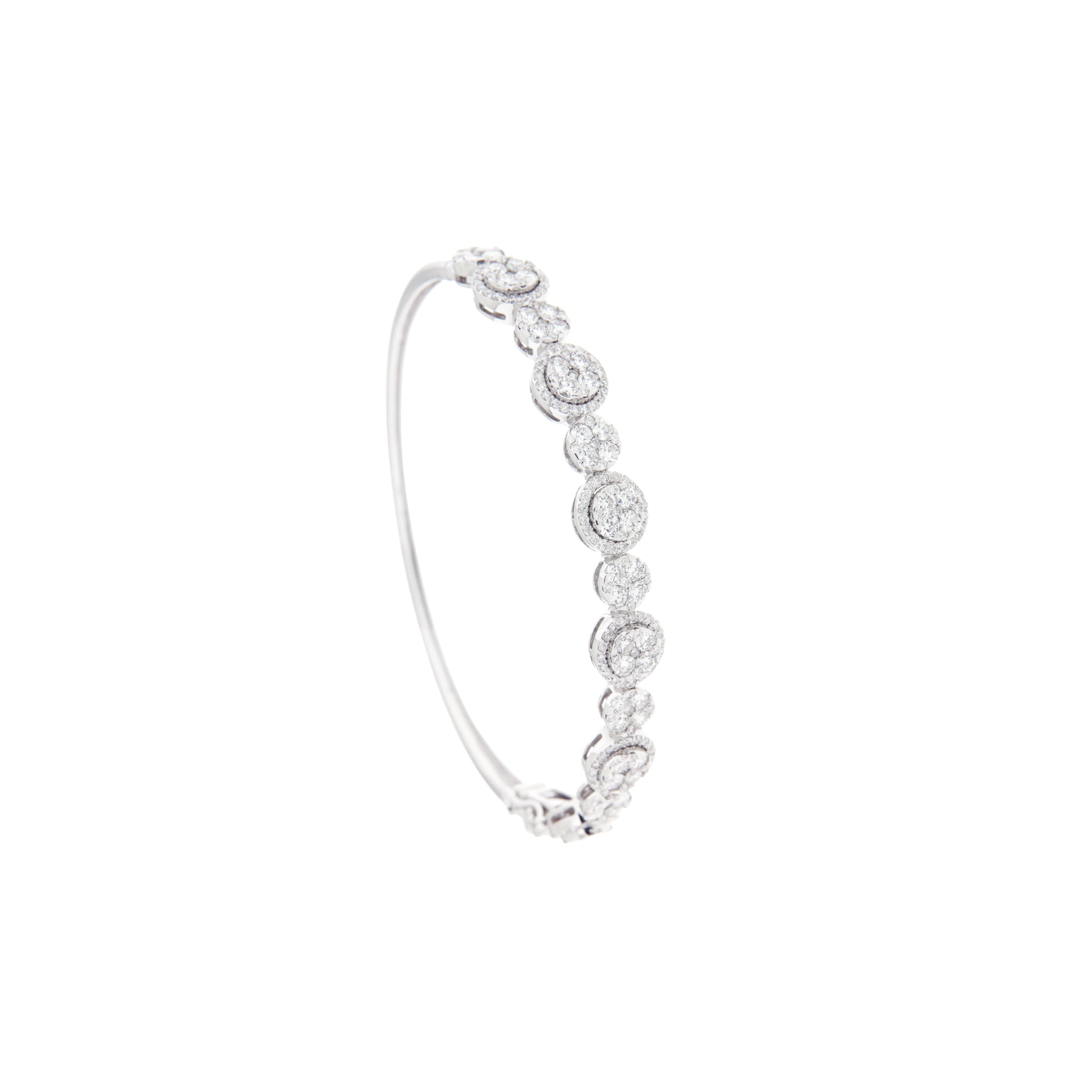 Diamond Solitaires Bangle – Royal Gem