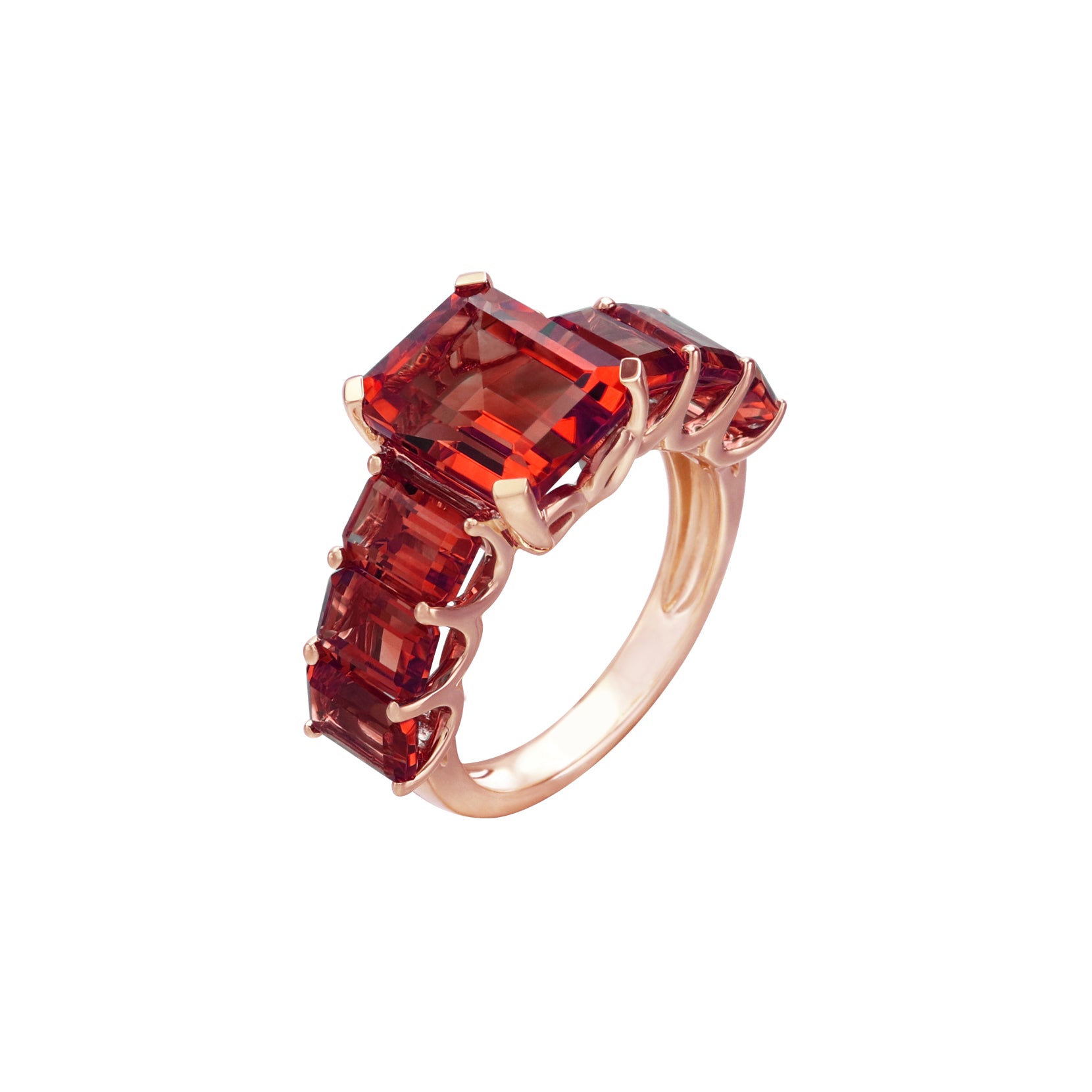 Crystal Armor Garnet Eternity Ring